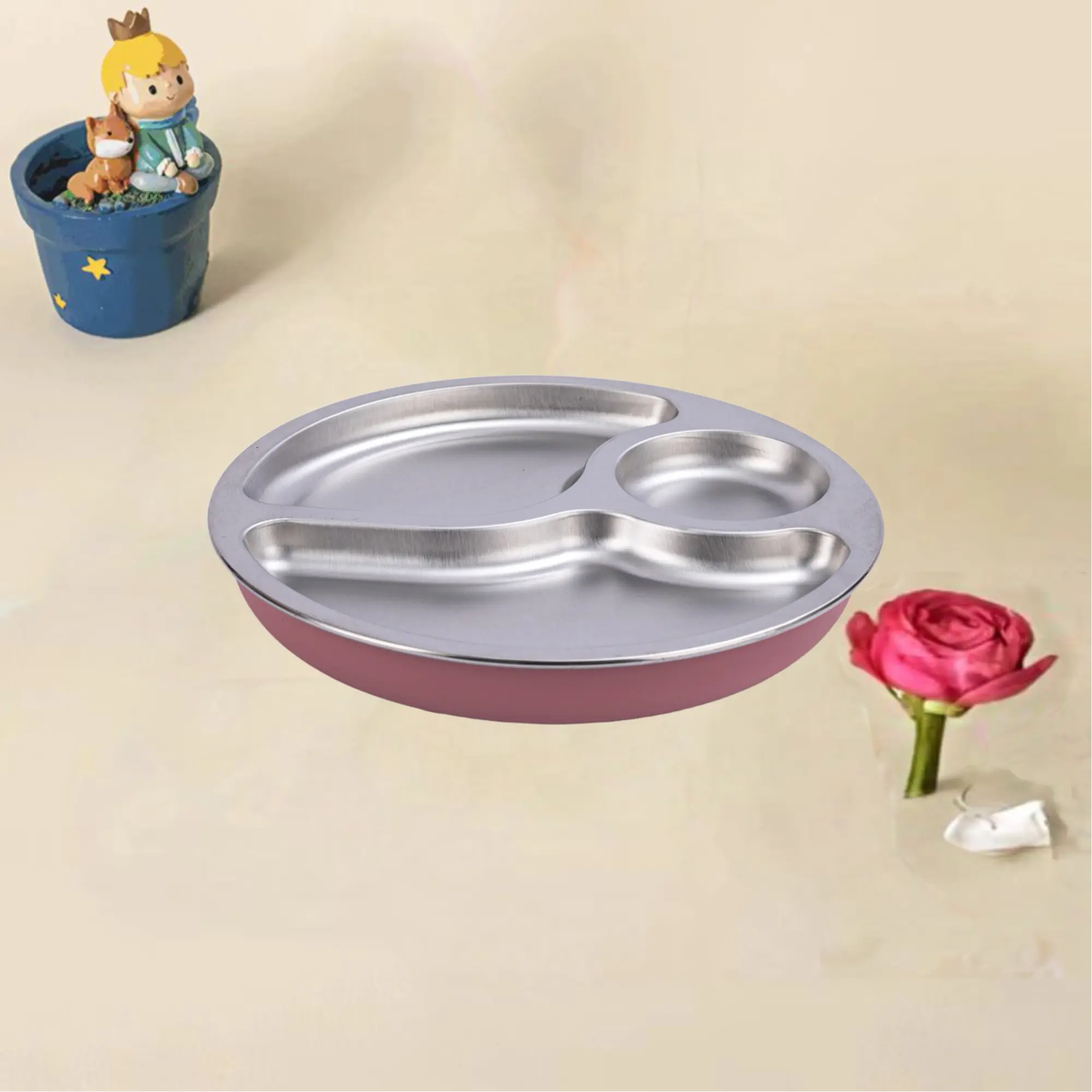 Stainless Steel Baby plates with Suction wholesale - Ayuki Baby ...